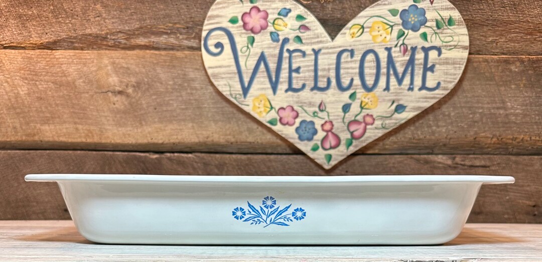 Extra LARGE 17 Cornflower Blue Roaster-rectangular Corningware P-76 ...