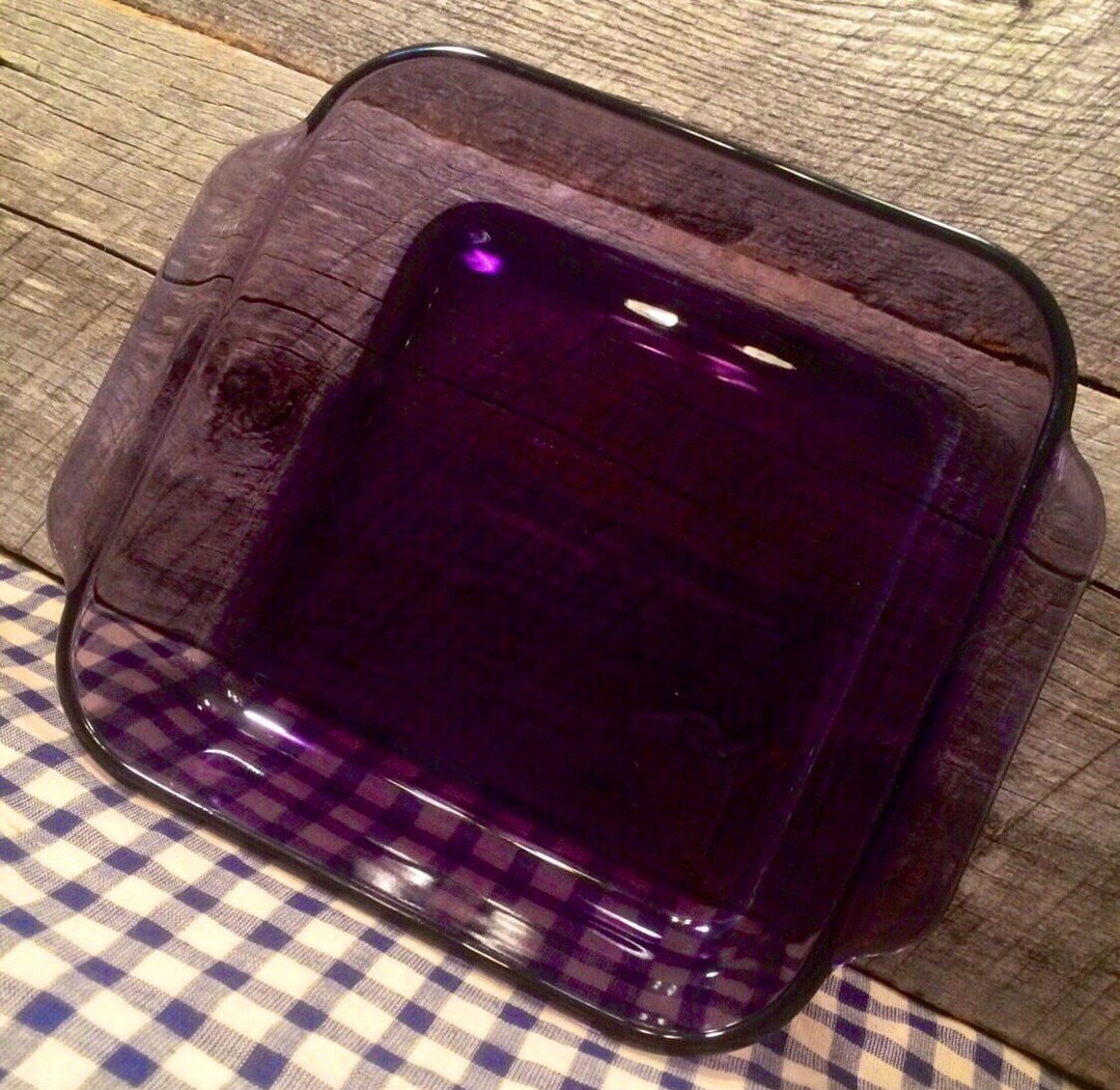 Beautiful Vintage PURPLE Pyrex Glass Originals Square Baking Dish ...