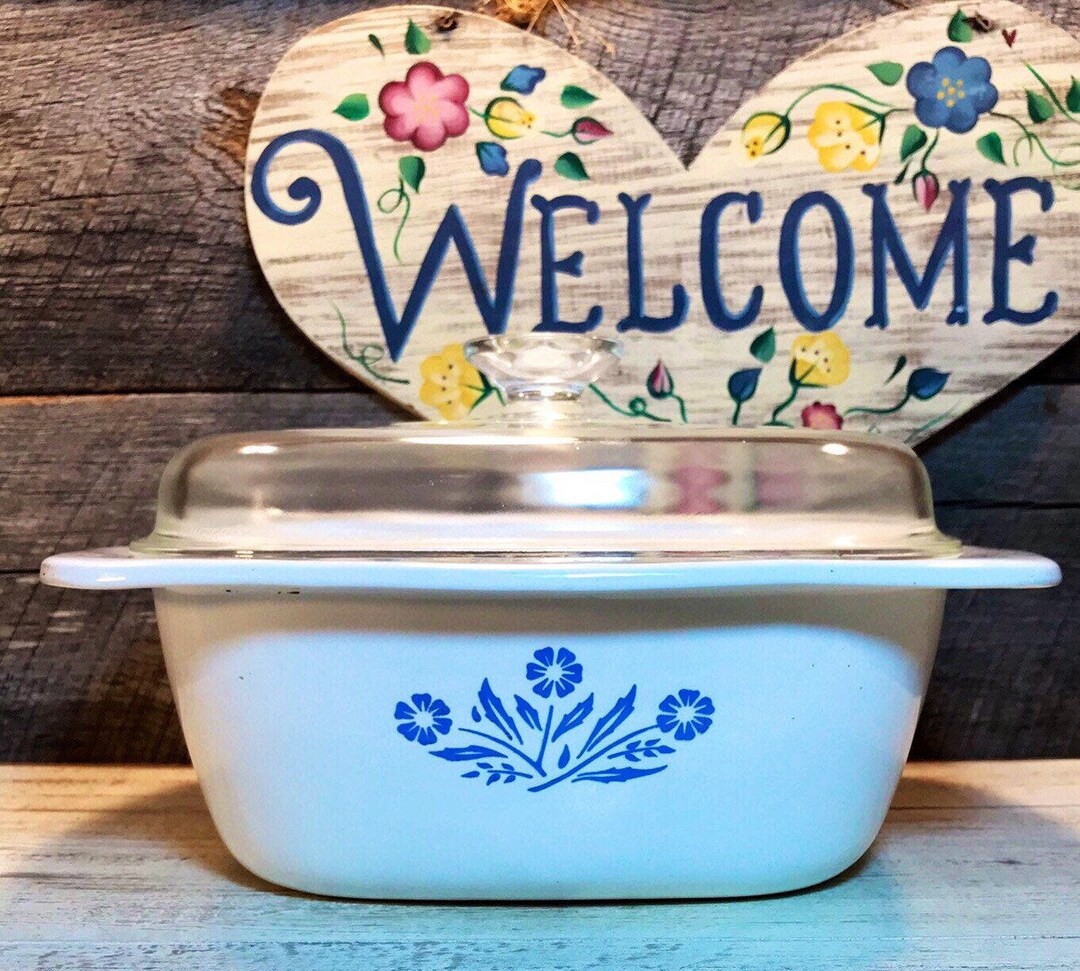 LARGE 4 Quart DUTCH Oven Cornflower Blue by Corningware, P-34-B, Cabin ...