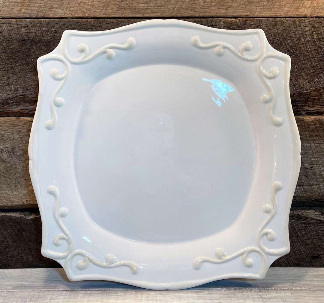 Princess House PAVILION 15" Square Serving Platter/meat Presentation ...