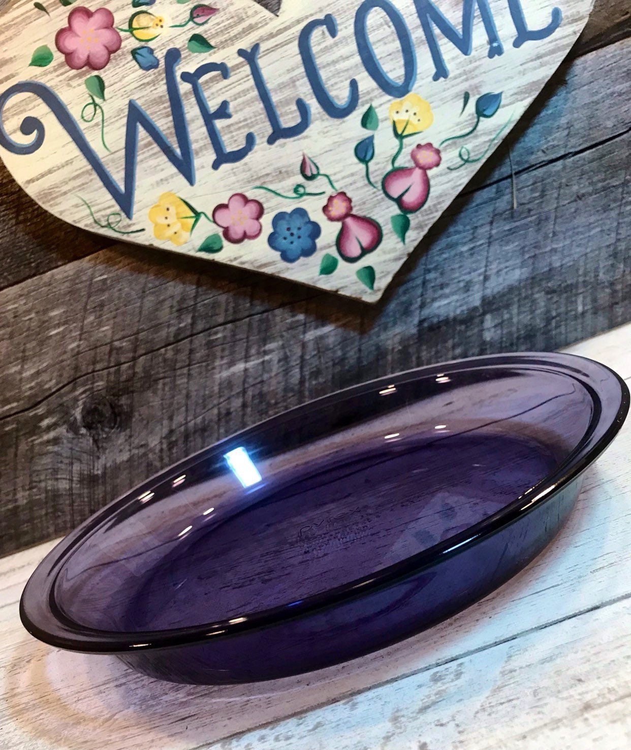 Purple Pyrex Pie Dish Set of Cranberry Pyrex Pie Baking Dishes /glass ...