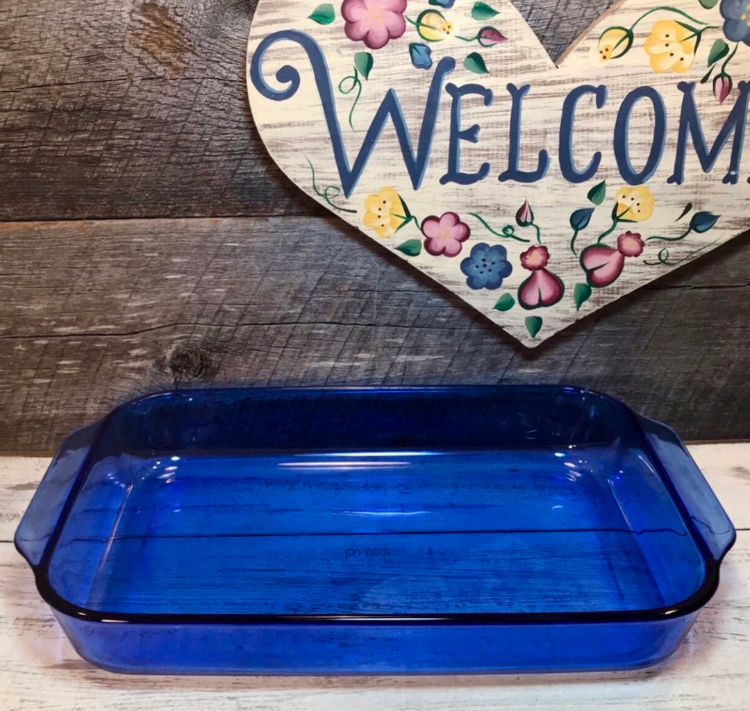 Vintage Cobalt BLUE Pyrex Glass Originals 9x13 Baking Dish, Glass ...