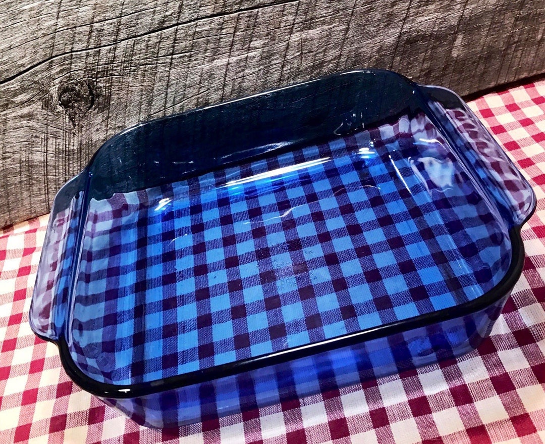 Cobalt Blue PYREX Glass Originals Square Baking Dish/ Brownie Pan, 2 ...
