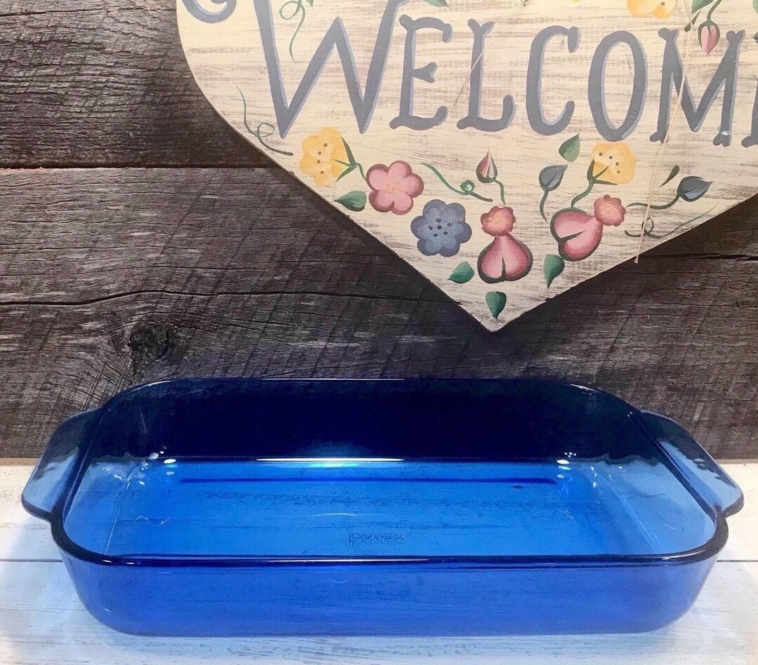 Vintage 11”x 7”- 2 QUART Cobalt BLUE Pyrex Glass Originals | #232-R, 1. ...