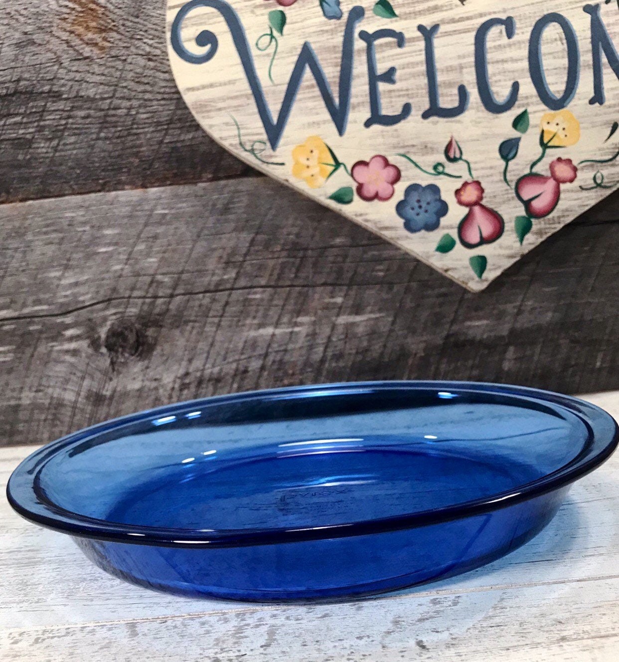 1980's Vintage COBALT BLUE Pyrex Pie Plate Glass - Etsy