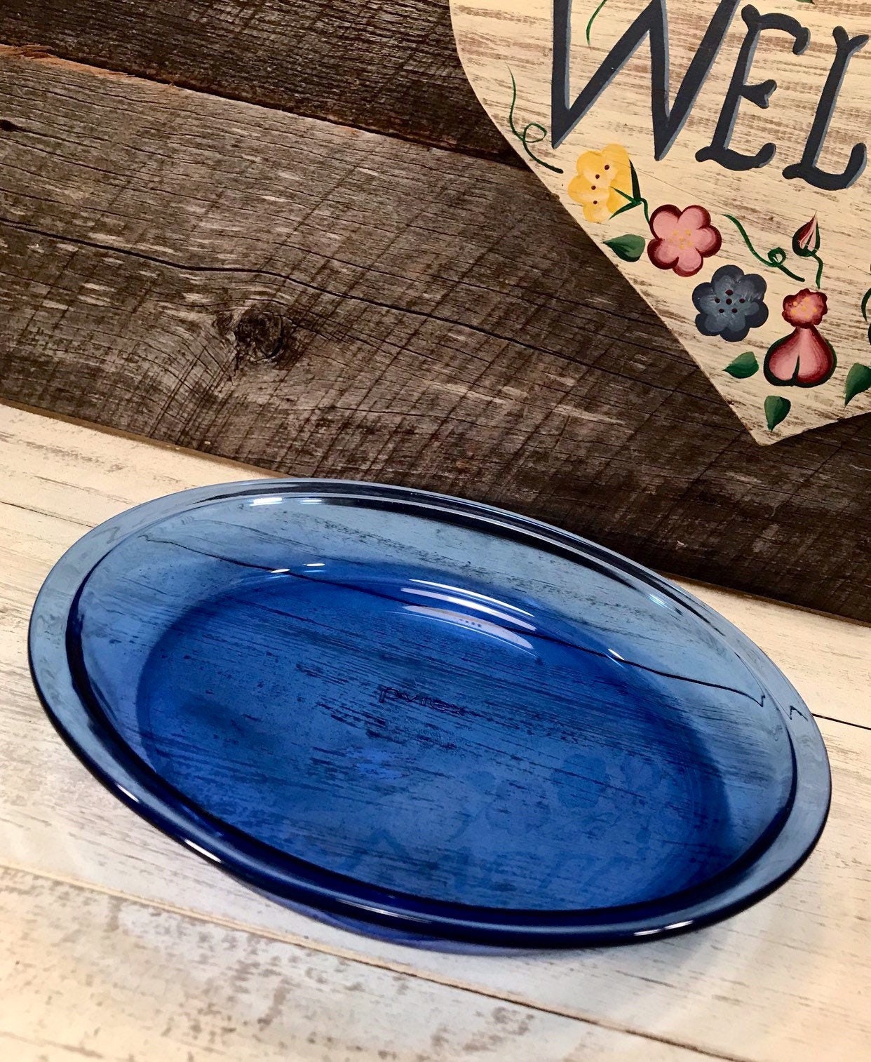1980's Vintage COBALT BLUE Pyrex Pie Plate Glass - Etsy
