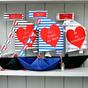 Personalised Heart Sail Boat Valentine's Day Card - Etsy