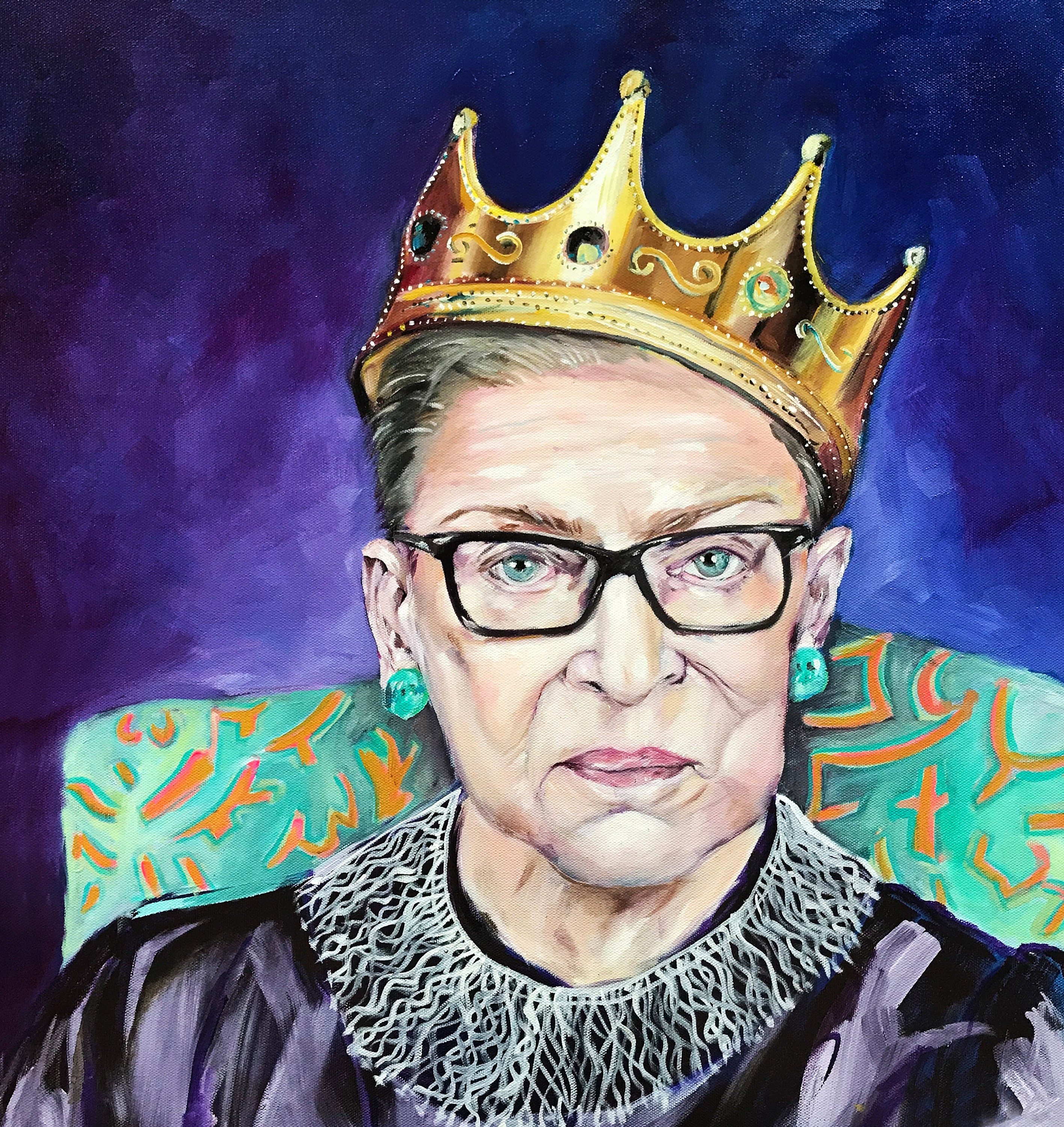 RBG Art Print. Ruth Bader Gisnburg Portrait. Feminist Art, Inspiring ...