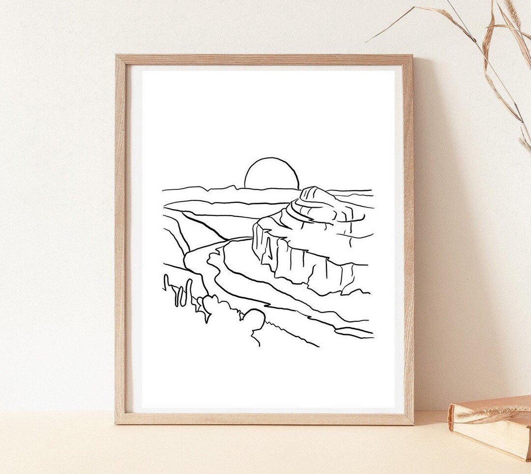 Big Bend National Park Line Art Road Trip Line Drawing - Etsy