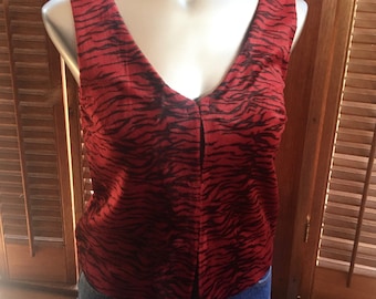 Tiger Print Vest | Etsy