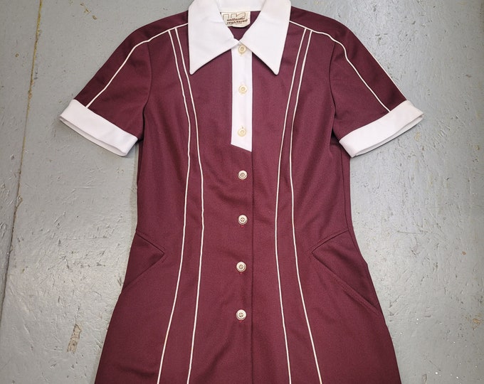 VINTAGE 1970s Polyester DINER UNIFORM Size Large - Etsy