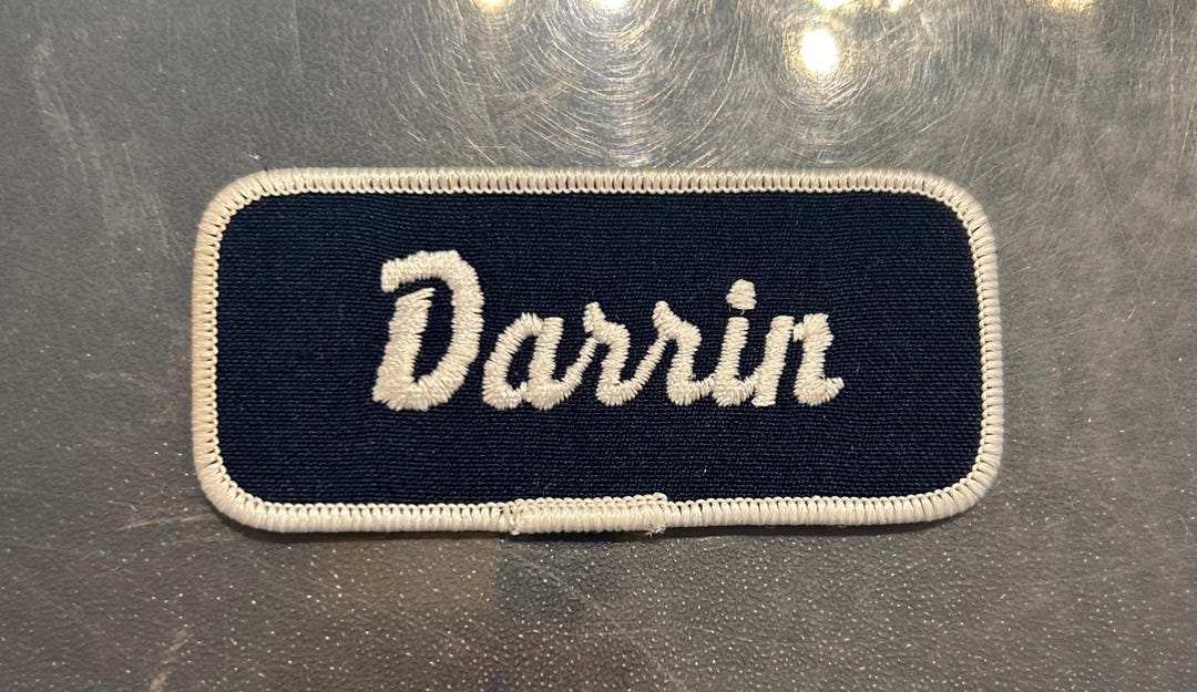 Retro DEADSTOCK 1970s "darrin” Rectangular Name Patch - Etsy