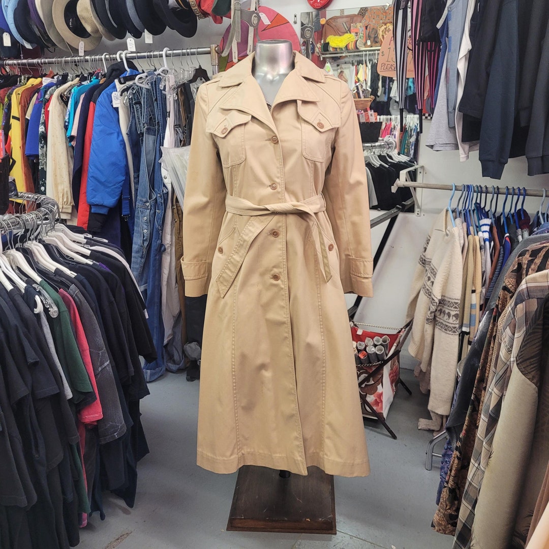 Timeless Vintage BEIGE Trench COAT by UTEX Made in Romania, Size 9/10 ...