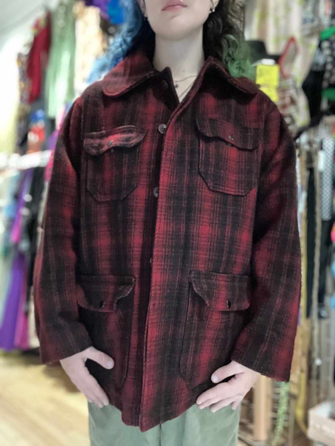 COOL Vintage Woolrich HUNTING Coat With Hidden SECRETS Size 40 - Etsy