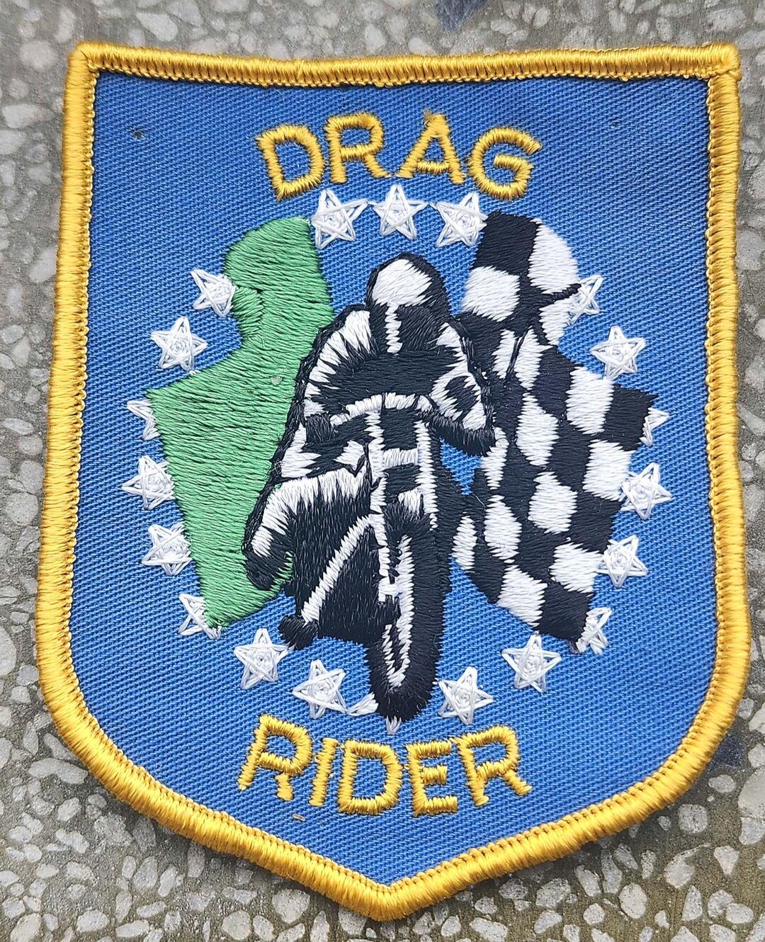 VINTAGE "drag Rider" Sew-on Motorcycle Racing Patch - Etsy
