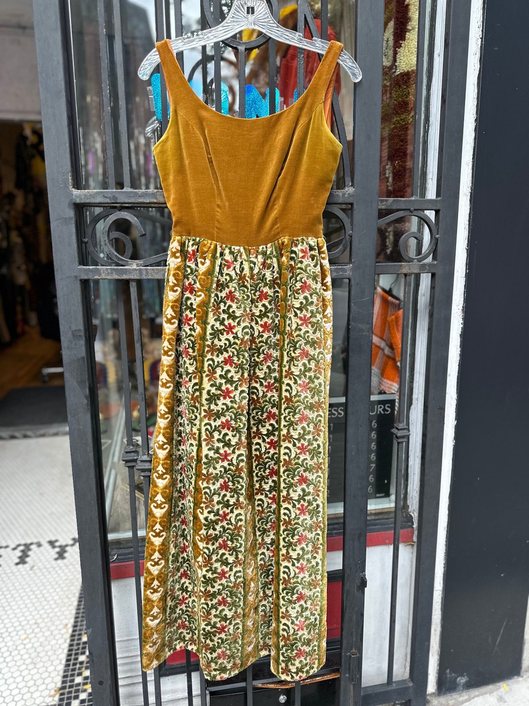 Unique VINTAGE Home SEWN Tapestry DRESS! Size Extra Small - Etsy