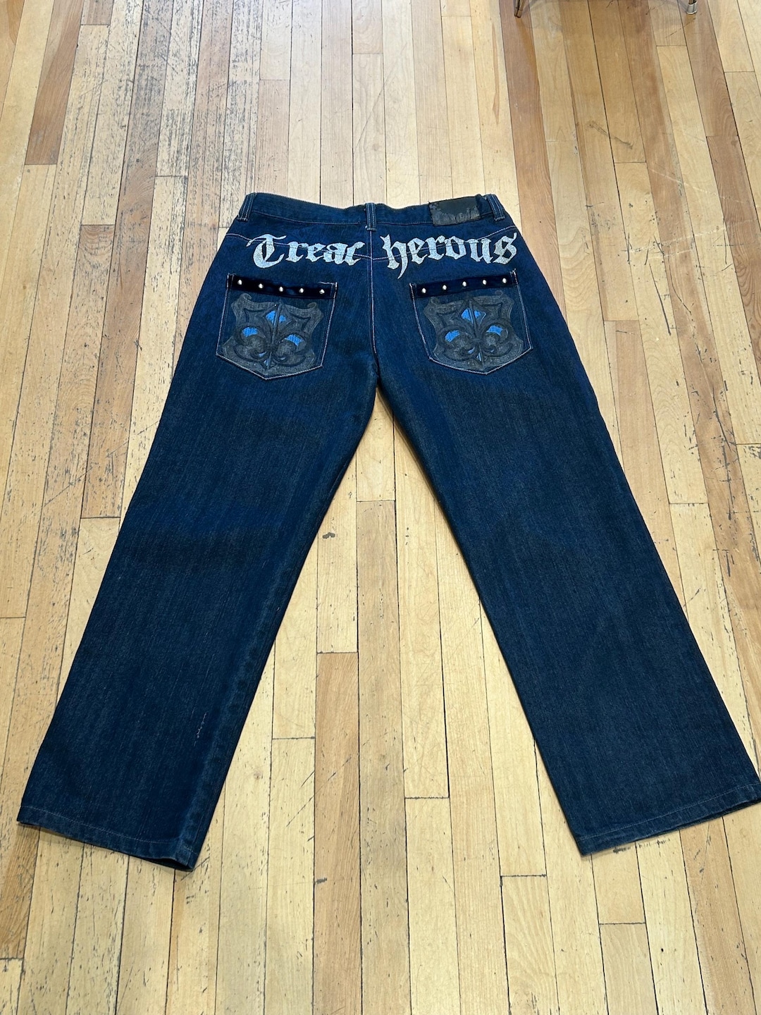 VINTAGE Y2K RAW BLUE “treacherous” Straight Leg Jeans Size 36 - Etsy