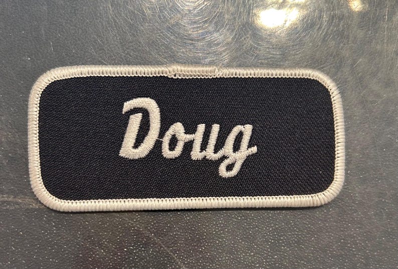 Retro DEADSTOCK 1970s "doug” Rectangular Name Patch - Etsy