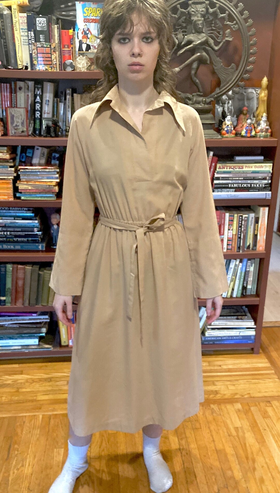 SUPER Cool Retro 70s BELTED Shirt Dress With BIG Collar by mr Suli ...