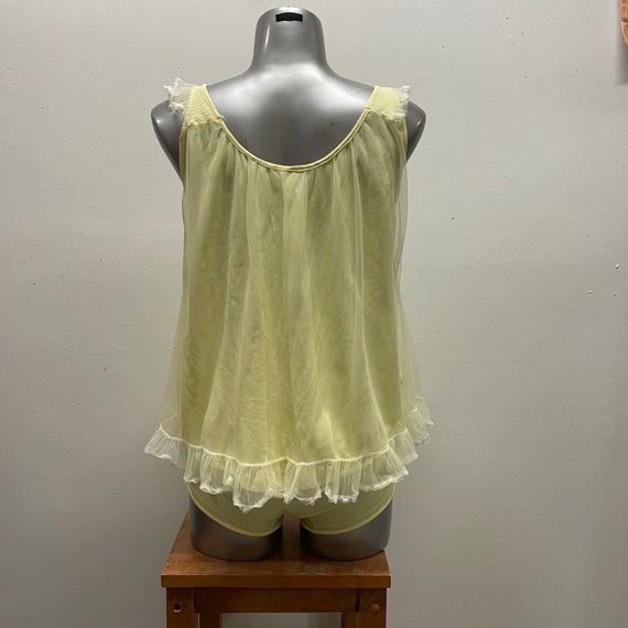 70'S BABYDOLL groovy SUNSHINE yellow Two Pieces Size … - Gem