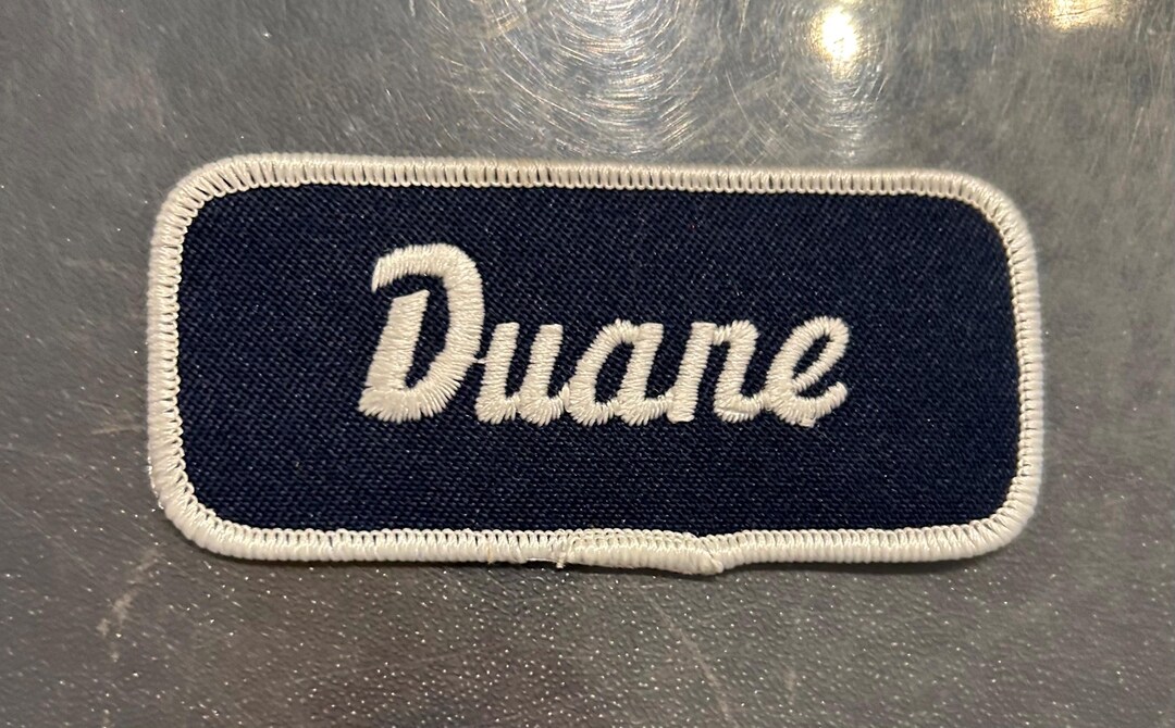 Retro DEADSTOCK 1970s "duane” Rectangular Name Patch - Etsy