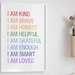 Downloadable Daily Affirmations Poster for Kids, Rainbow Positive ...