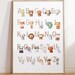 Watercolor Animal Alphabet Printable, ABC Poster for Kids Room ...