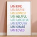 Downloadable Daily Affirmations Poster for Kids, Rainbow Positive ...