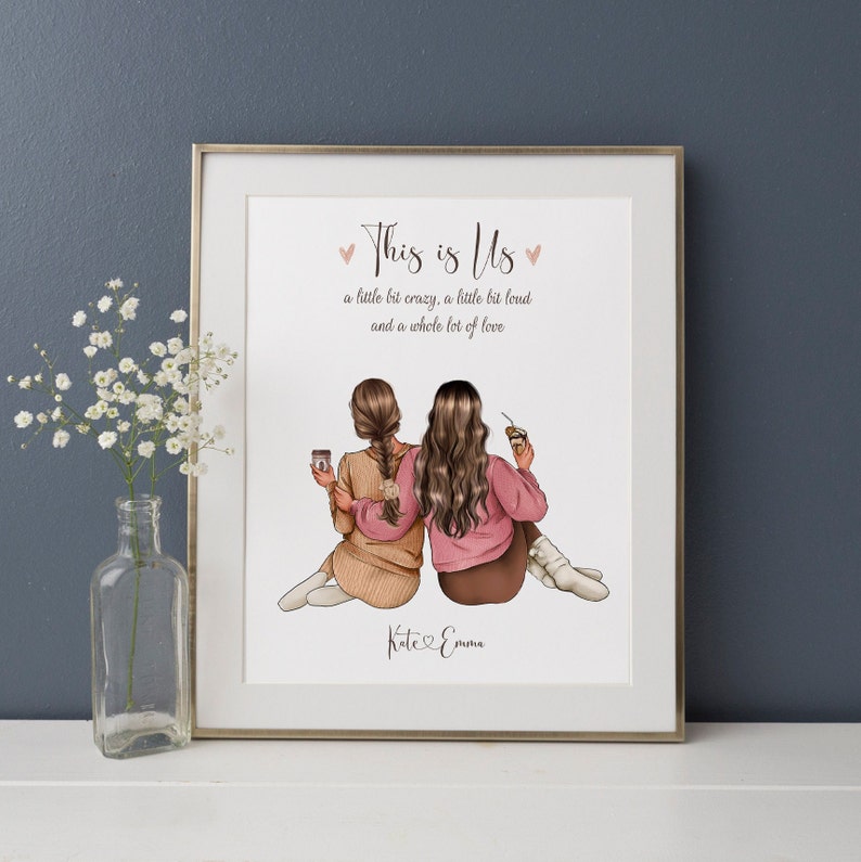 Custom Friend Prints Friends Portrait Illustration - Etsy