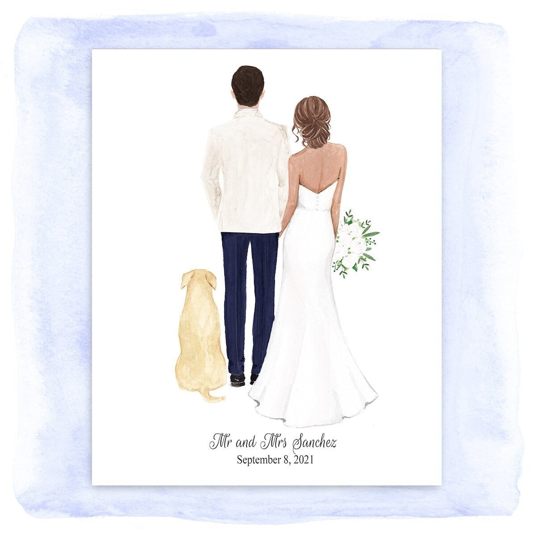 Bride and Groom Personalized Card, Wedding Printable Card, Wedding Card ...