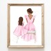 Mommy and Me - Mother Daughter Illustration - Mother's Day Art - Mother ...