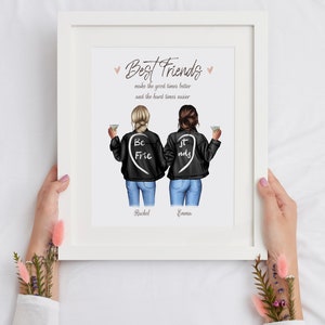 Custom Best Friends Prints, Best Friends Jacket Girls, Personalised ...