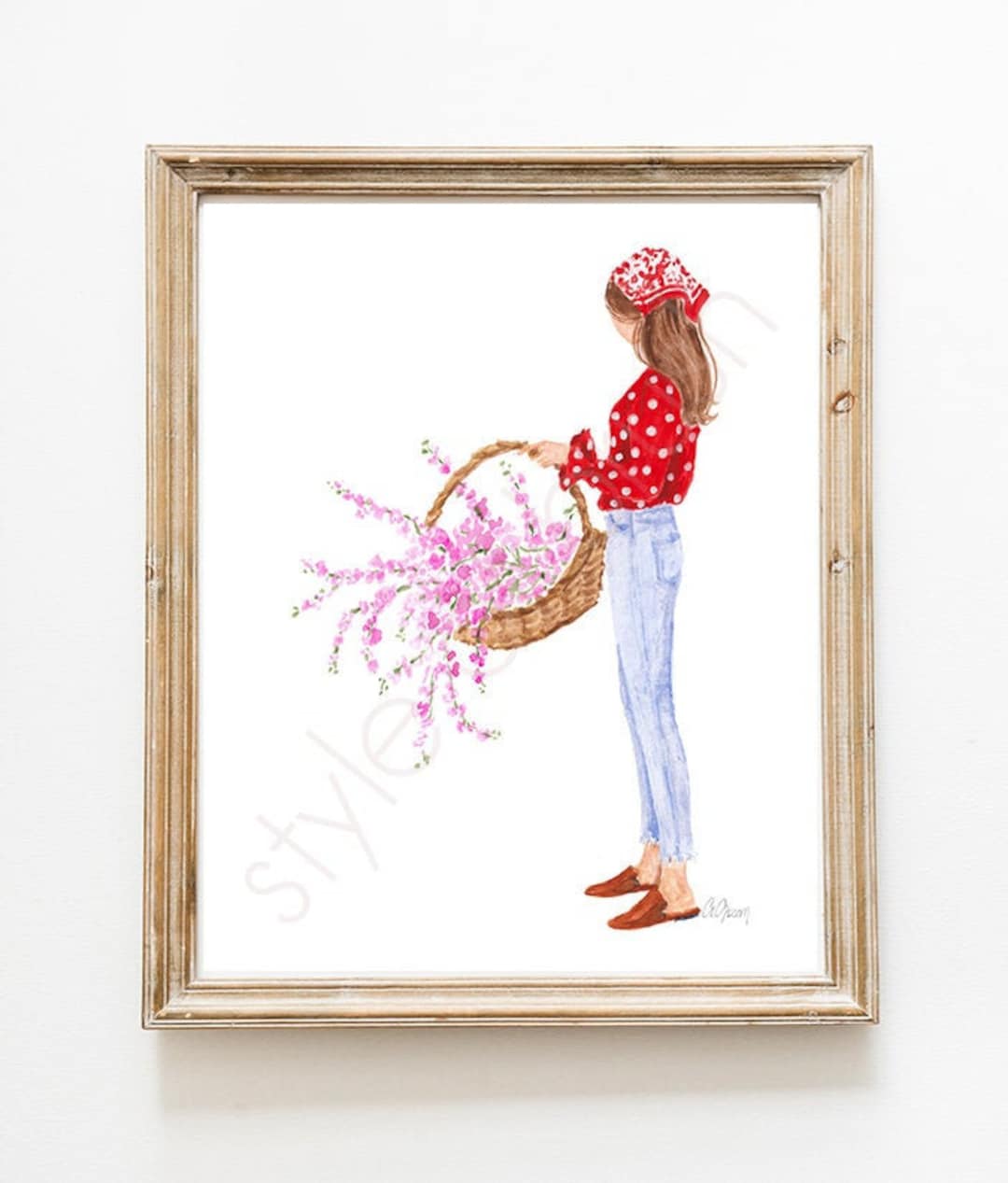 Spring Girl Illustration, Spring Flowers Art, Fashion Illustration ...
