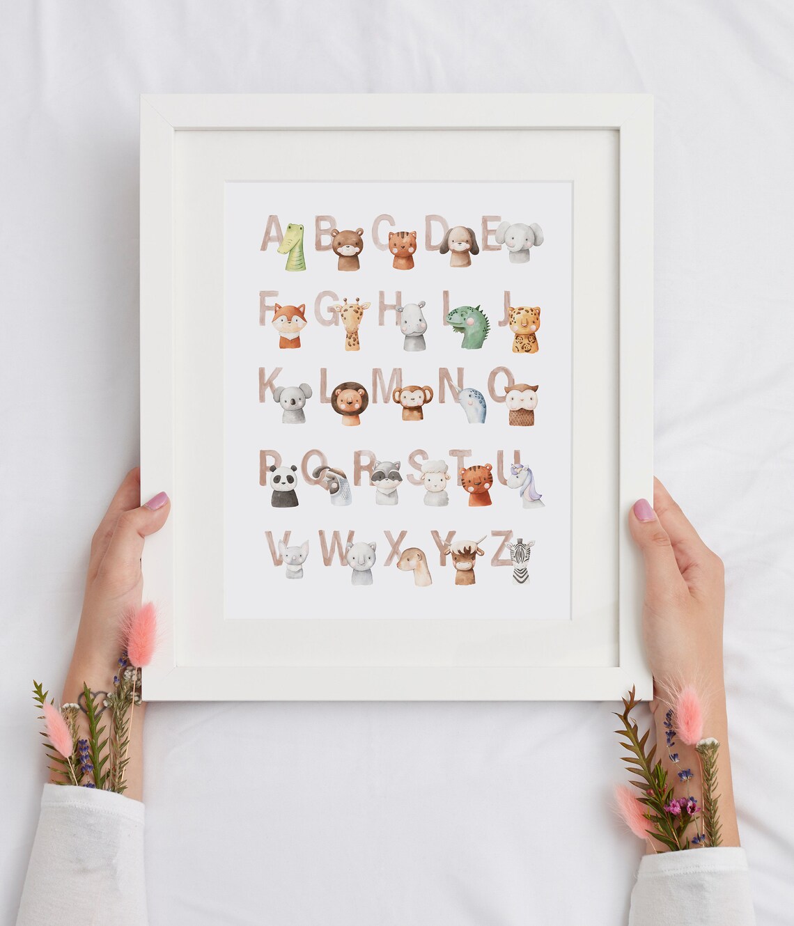 Watercolor Animal Alphabet Printable ABC Poster for Kids - Etsy