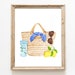 Straw Bag Illustration - Summer Fashion Illustration - Tropical Wall ...