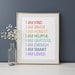 Downloadable Daily Affirmations Poster for Kids, Rainbow Positive ...