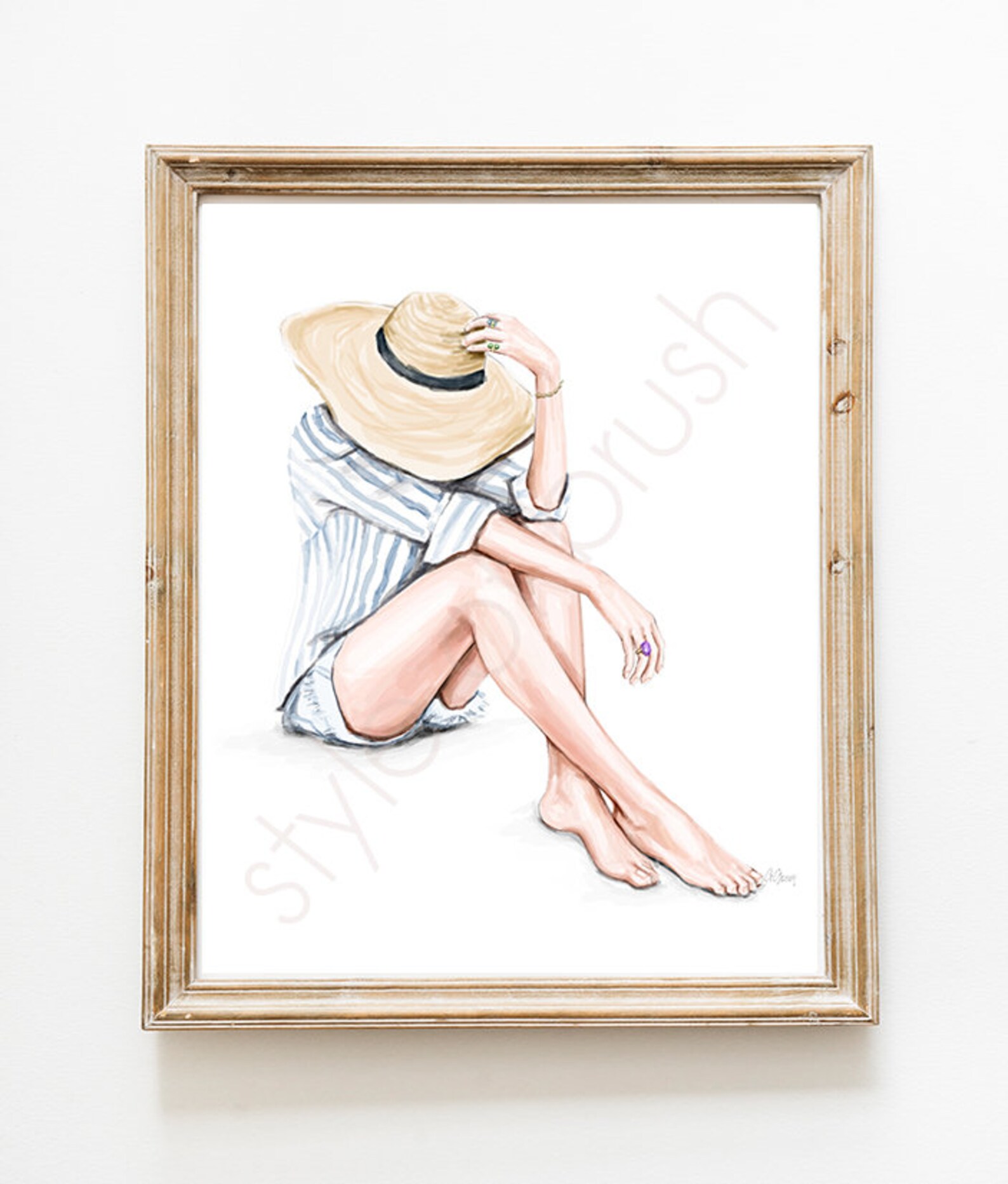 Summer Fashion Illustration -summer Art Print - Beach Illustration ...