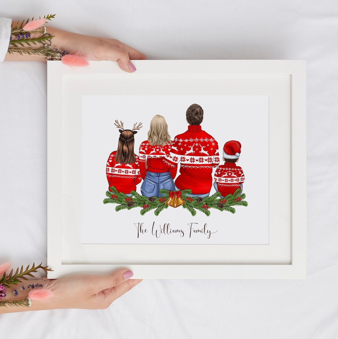Personalized Christmas Family Print, Custom Family Print, Personalised ...