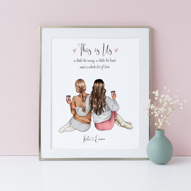 Custom Friend Prints Friends Portrait Illustration - Etsy