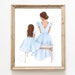 Mommy and Me Illustration Mother's Day Print Mother and Daughter Mother ...