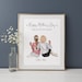 Mother's Day Custom Portrait, Happy Mother's Day Personalised Print ...