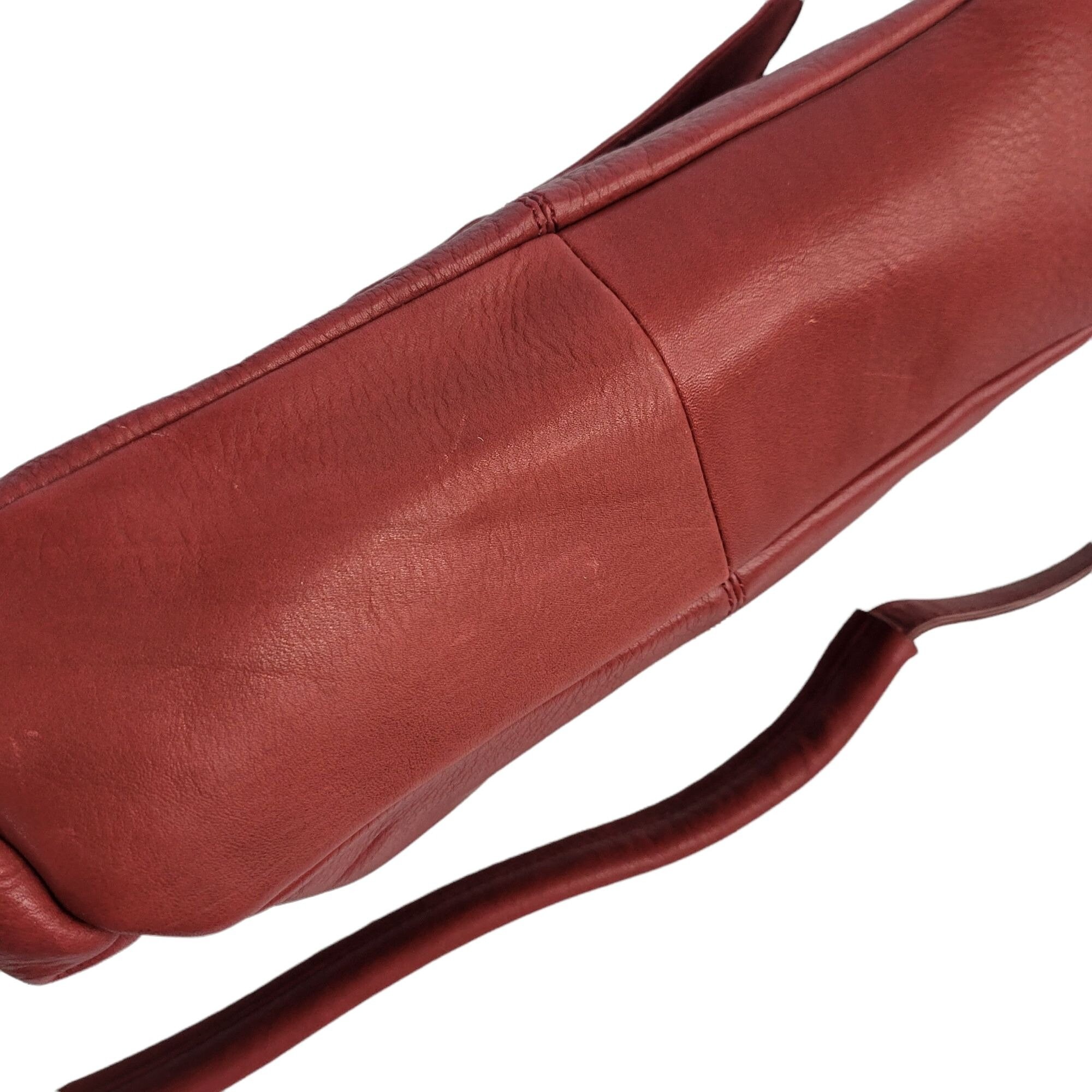 Stone Mountain Red Leather Crossbody Purse Shoulder Bag Snap Close ...