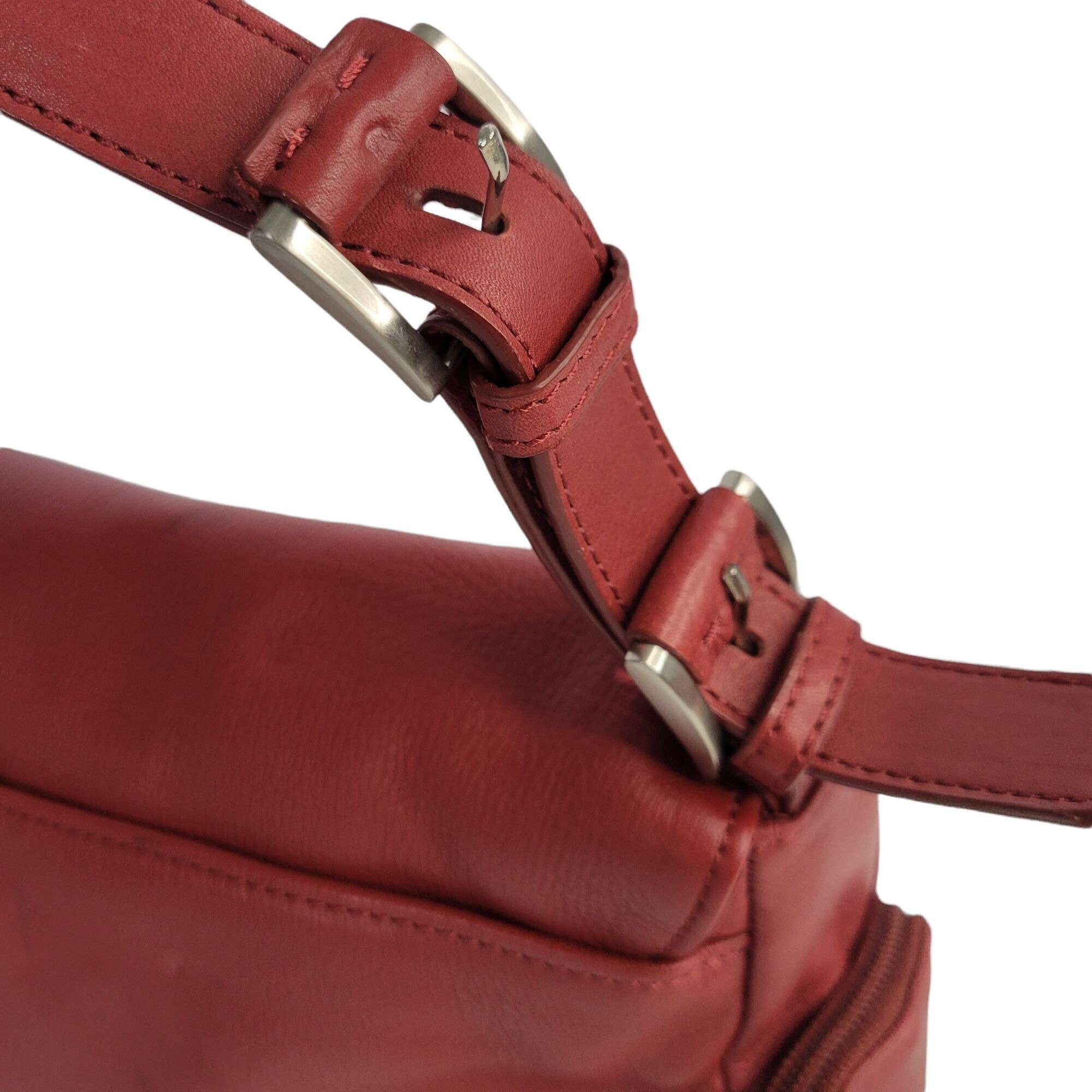 Stone Mountain Red Leather Crossbody Purse Shoulder Bag Snap Close ...