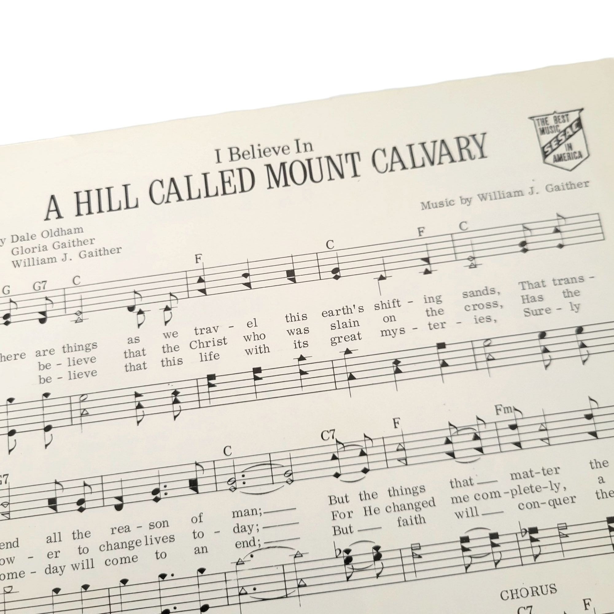 Bill Gaither A Hill Called Mount Calvary Sheet Music Gospel - Etsy