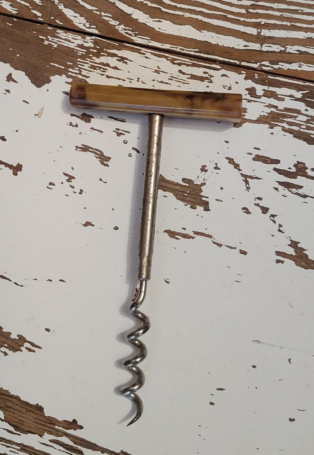 Vintage Bakelite Handle Metal Corkscrew Midcentury Wine Opener 1960s ...