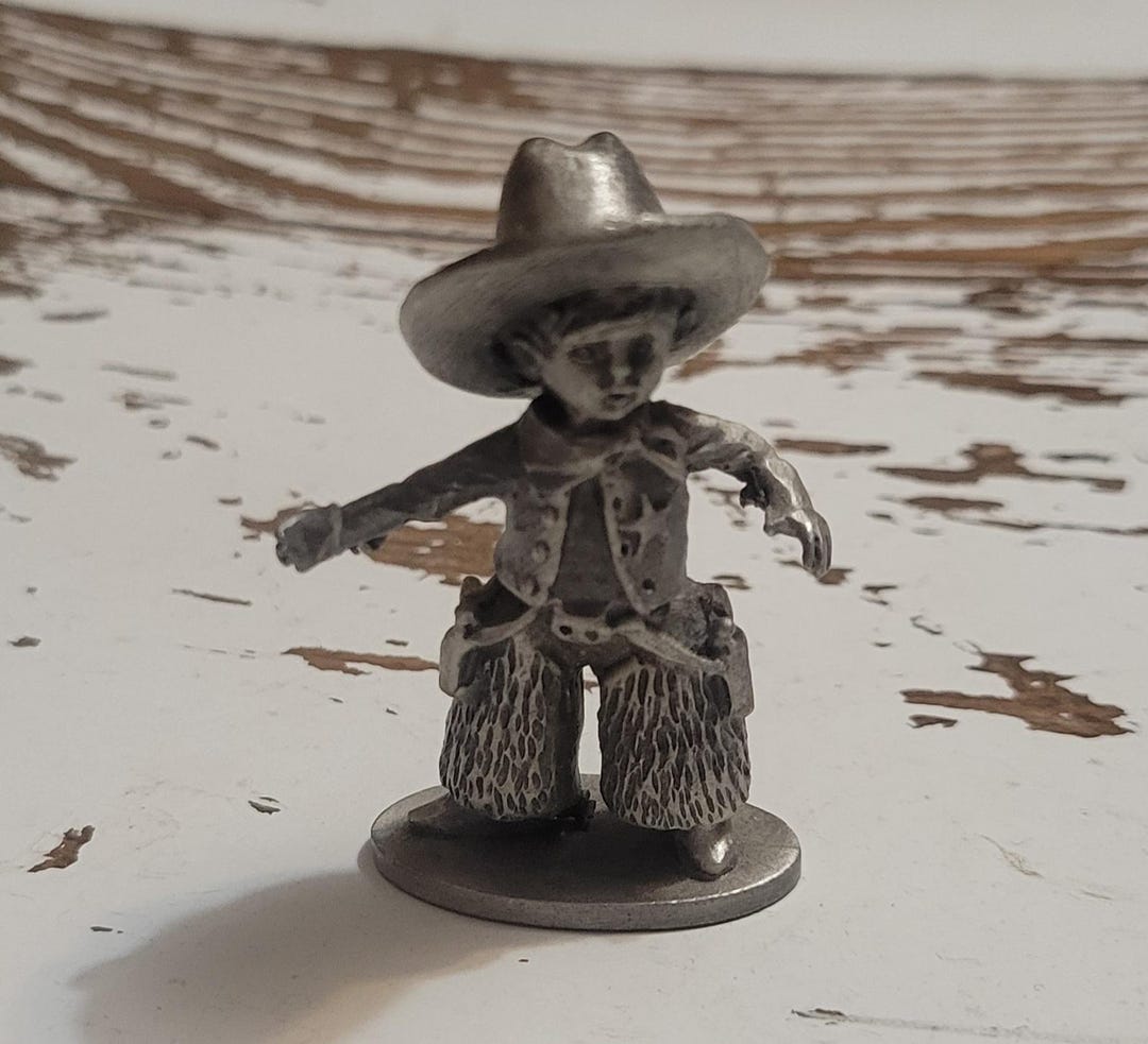 Vintage Hudson Fine Pewter Cowboy Sheriff Figurine Hudson Pewter ...
