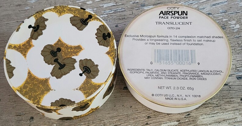 Vintage Full Unopened Coty Airspun Translucent Face Powder Box Vintage ...