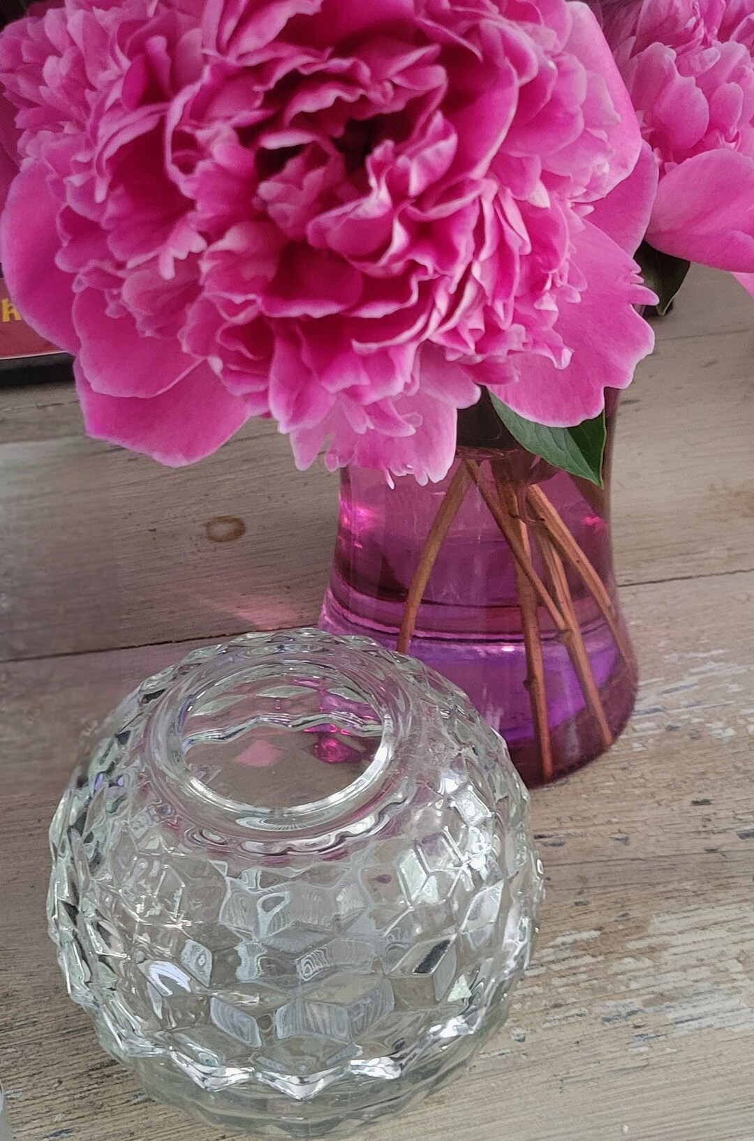 Vintage HOMCO Clear Glass Fairy Lamp - Votive Tea Light Candle Holder ...