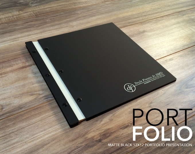 12x12 Portfolio Black Matte Landscape Orientation Portfolio ...