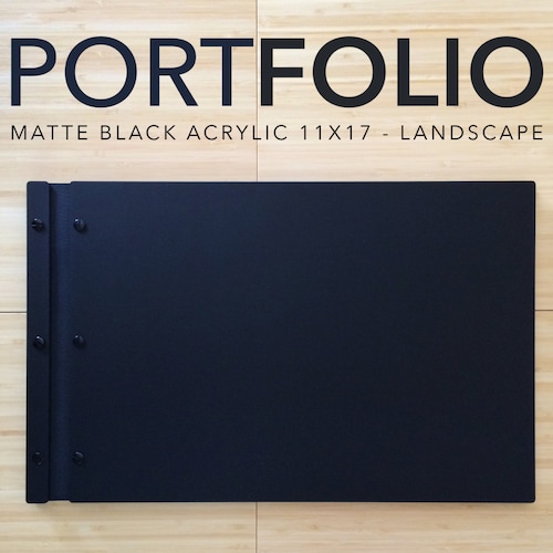 Matte Black Portfolio 11x17 Landscape Portfolio Sleek - Etsy